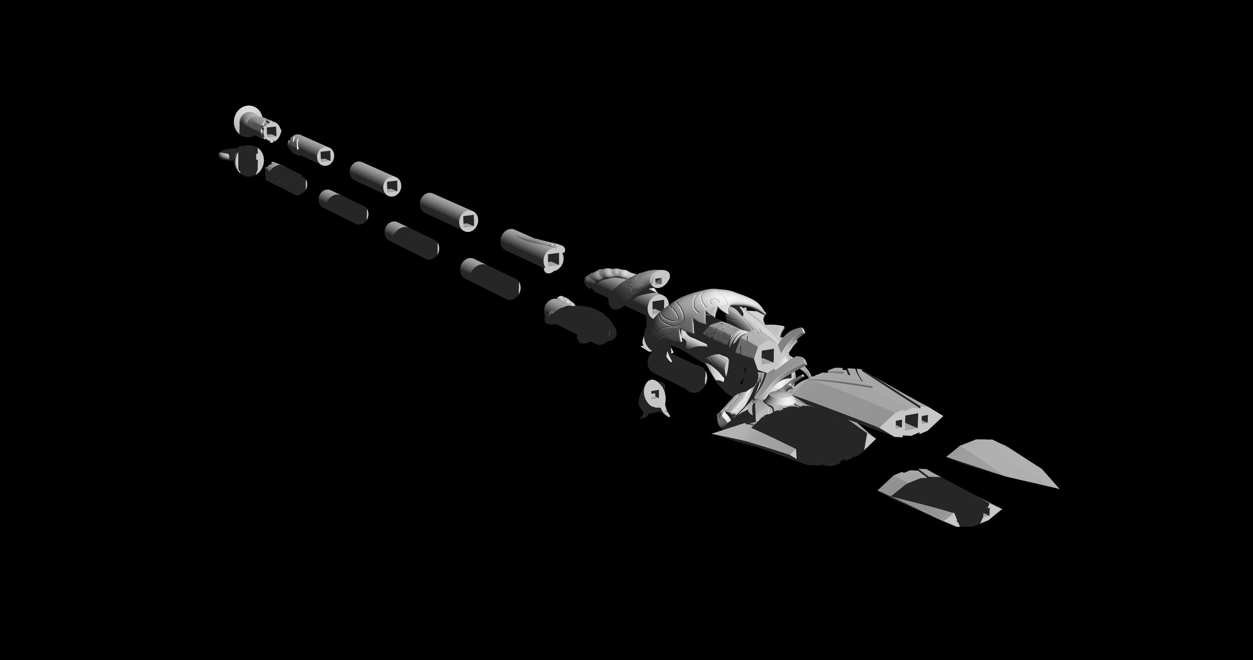 genshin impact Dragon Bane lance 3D model 3D printable | CGTrader