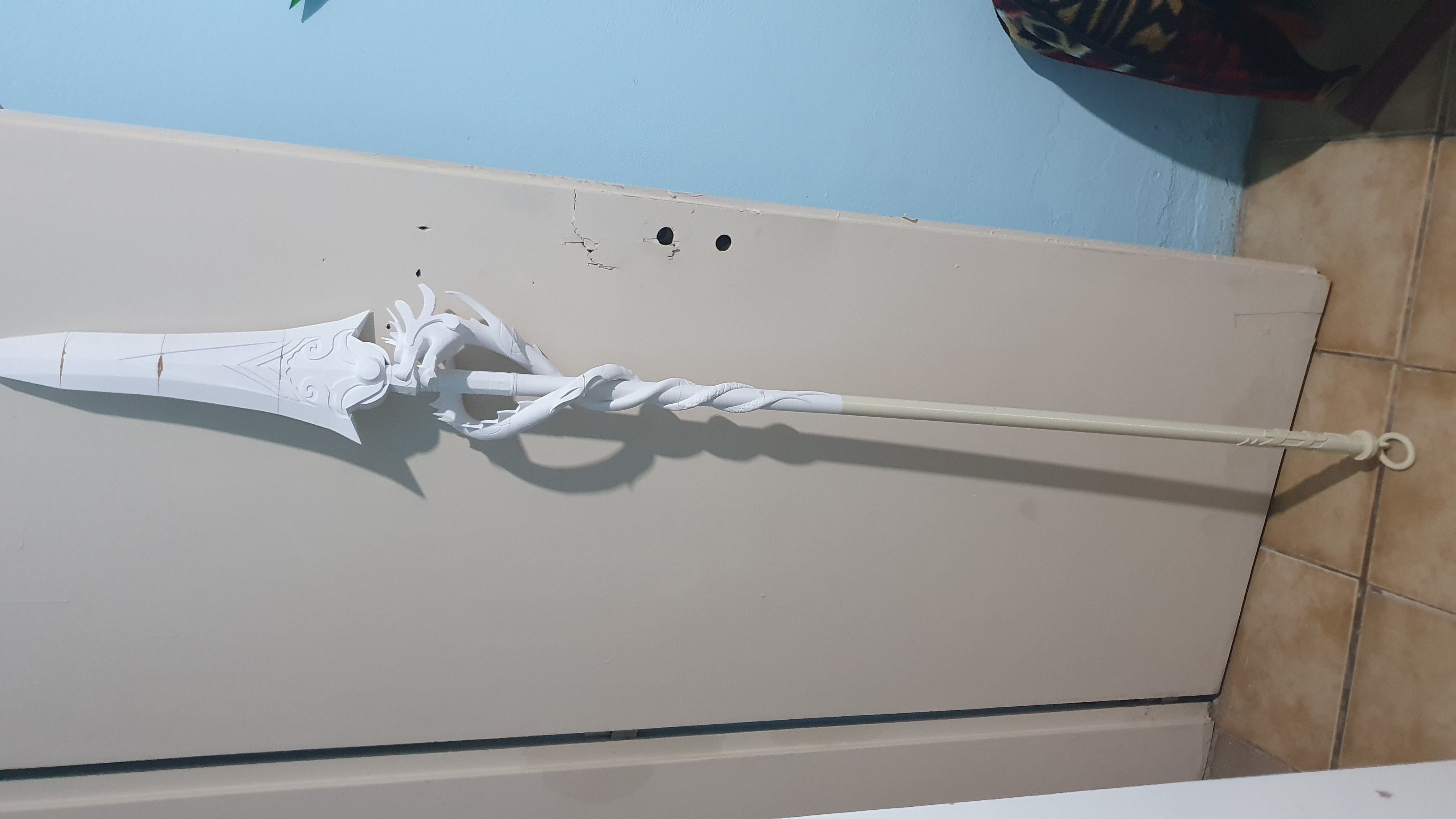 genshin impact Dragon Bane lance 3D model 3D printable | CGTrader