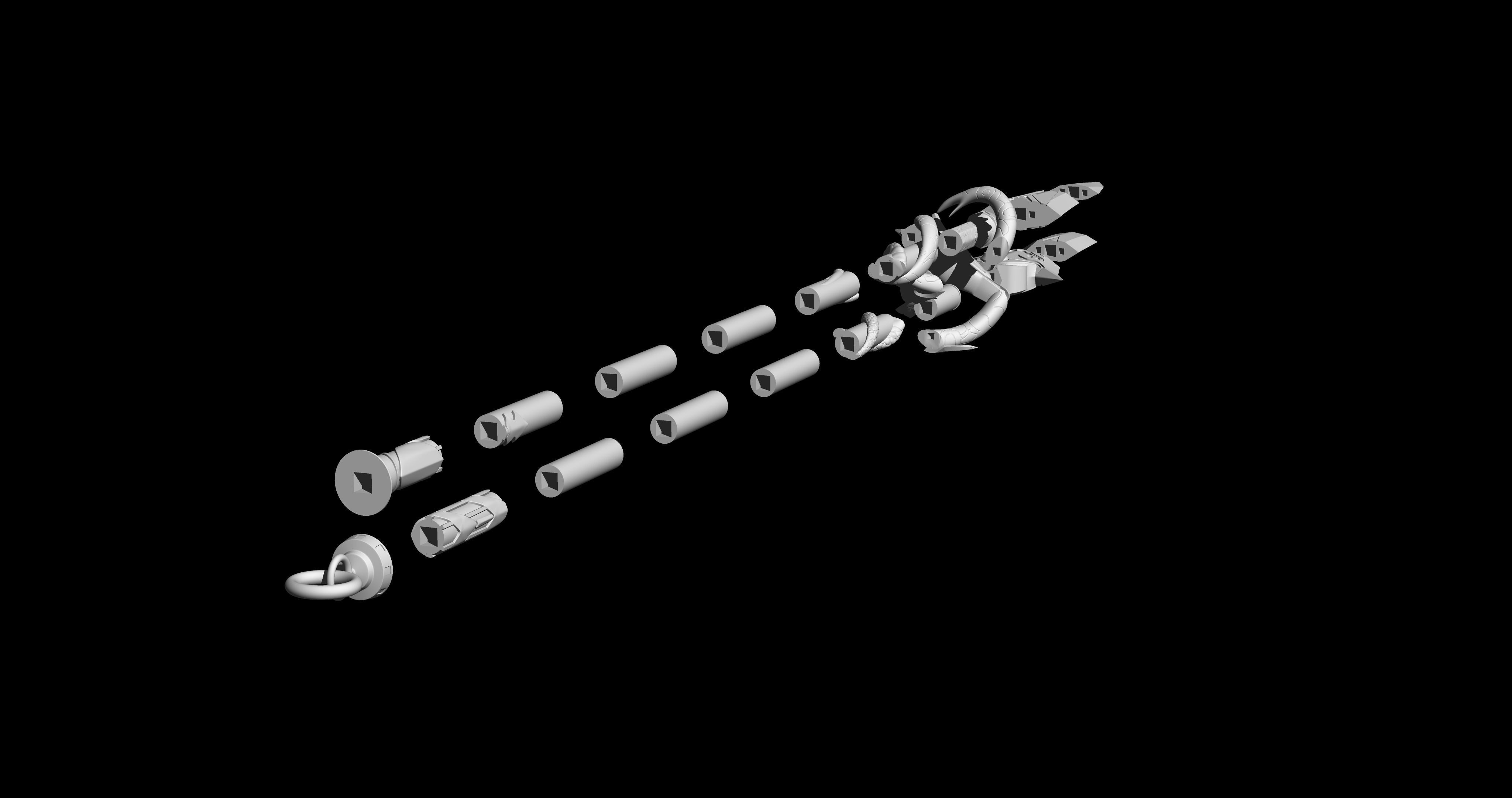 genshin impact Dragon Bane lance 3D model 3D printable | CGTrader