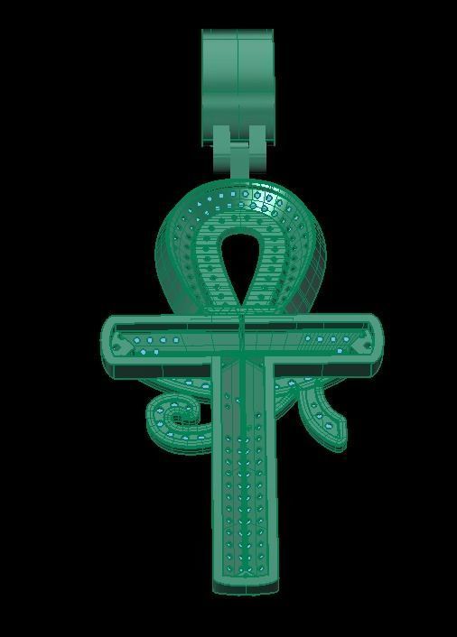 ankh cross eye pendant 3D model 3D printable | CGTrader
