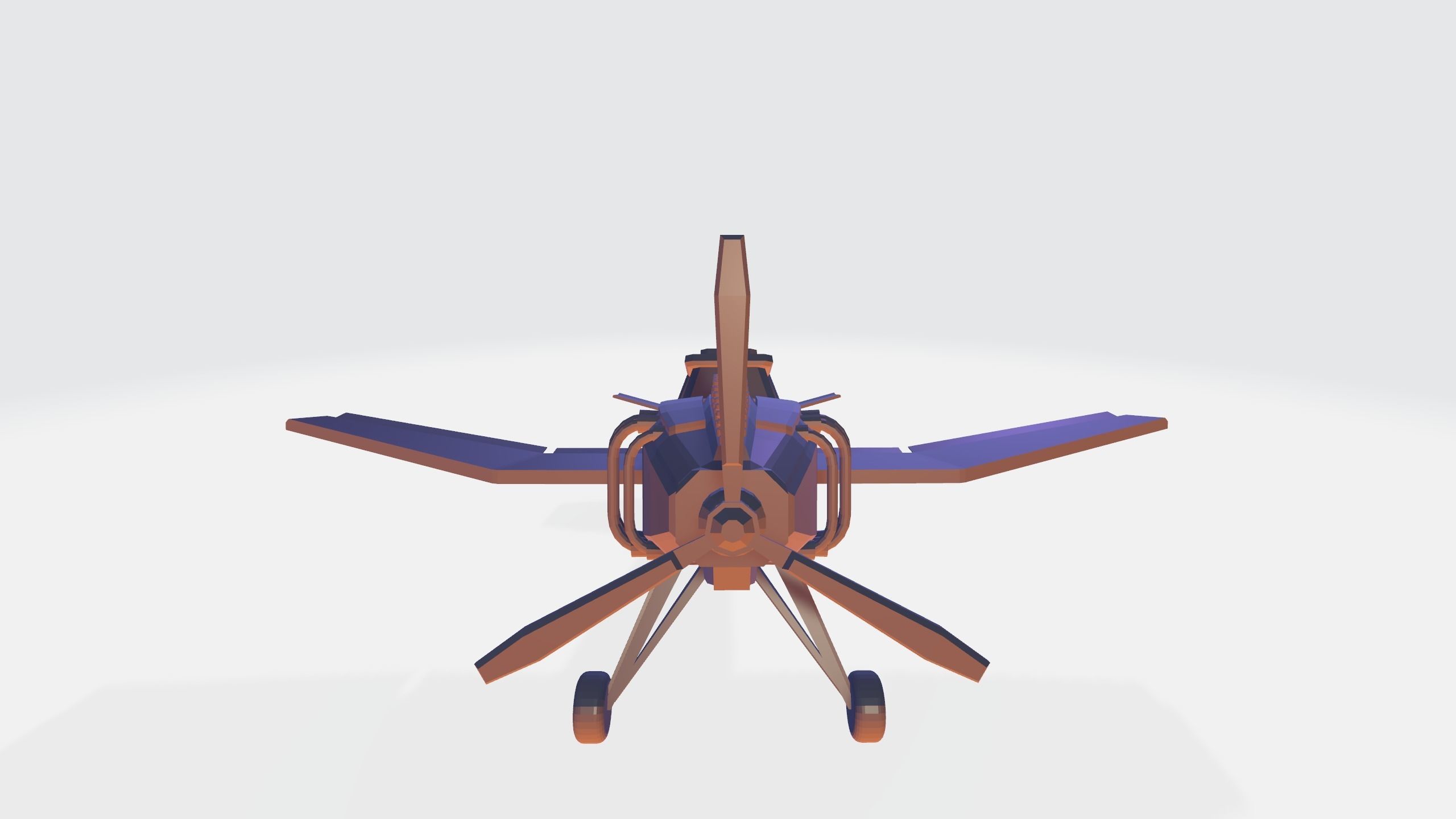 3D model Plane with propeller VR / AR / low-poly | CGTrader
