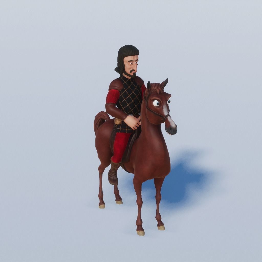 3D model Medieval Stylized Characters - Full VR / AR / low-poly | CGTrader