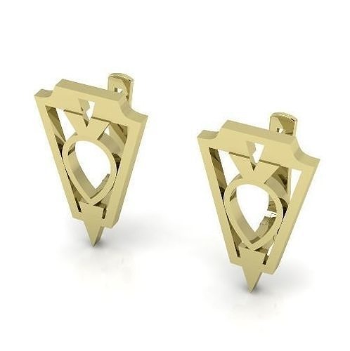 Earrings with English lock Model 3887 3D model 3D printable | CGTrader
