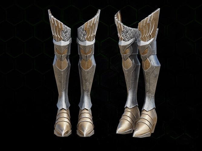 3D model Leg Armor Demon ghost female game and film VR / AR / low-poly ...