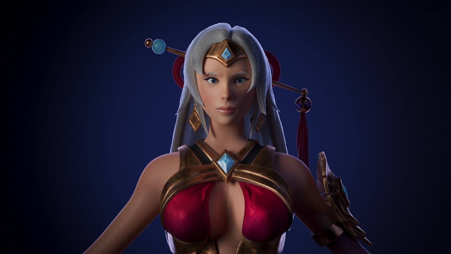 Lian Paladins Vfx Character 3d Model Rigged Cgtrader