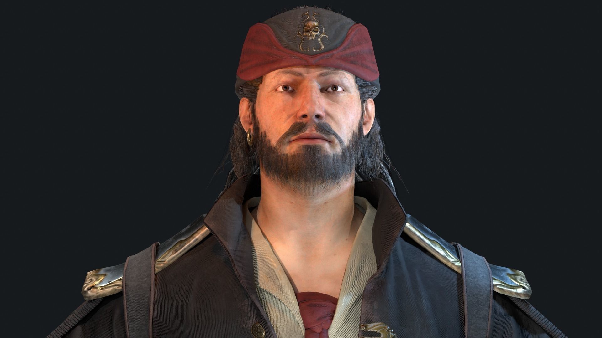 3D model Pirate Captain VR / AR / low-poly | CGTrader