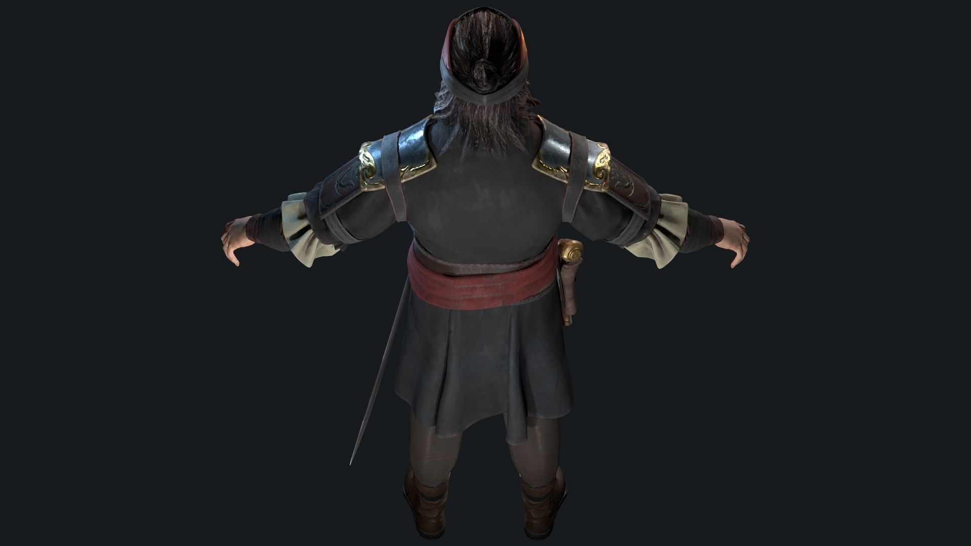 3D model Pirate Captain VR / AR / low-poly | CGTrader