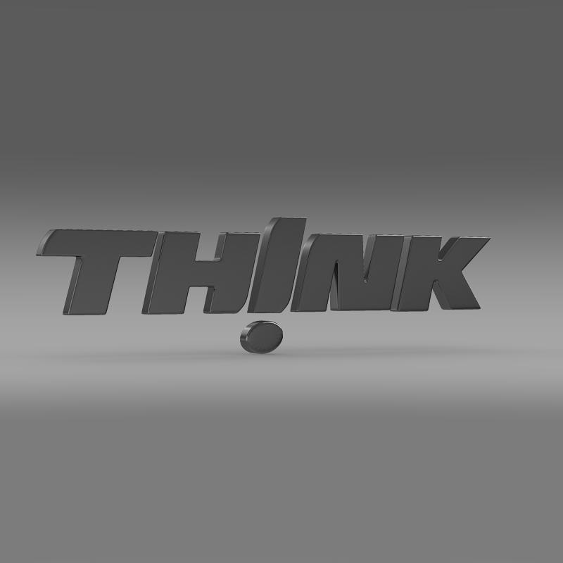 Think Logo 3D model | CGTrader