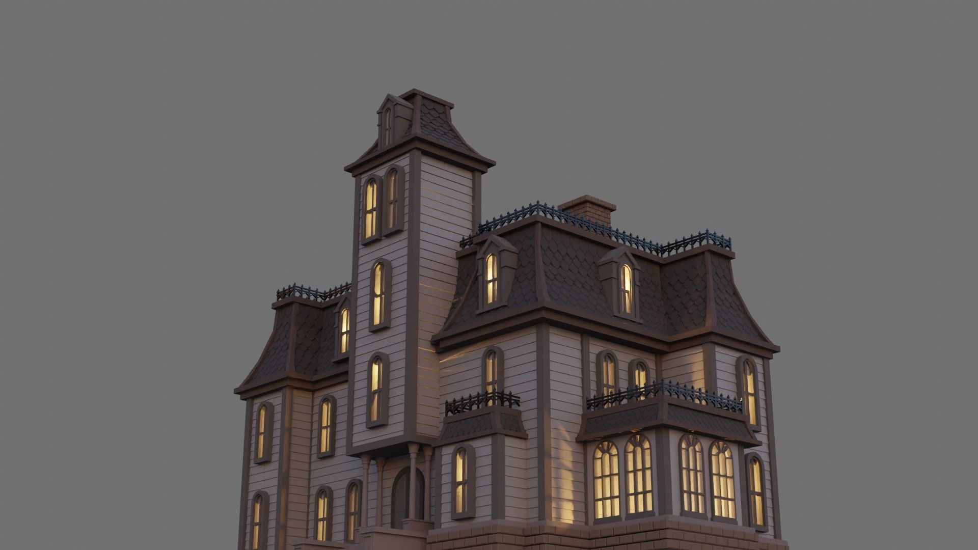 Addams Family House 3D model | CGTrader