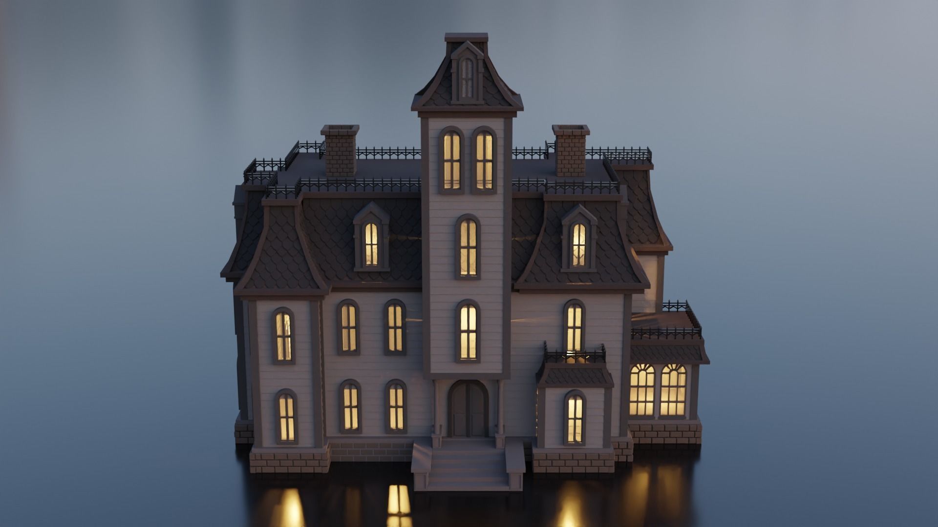 Addams Family House 3D model | CGTrader