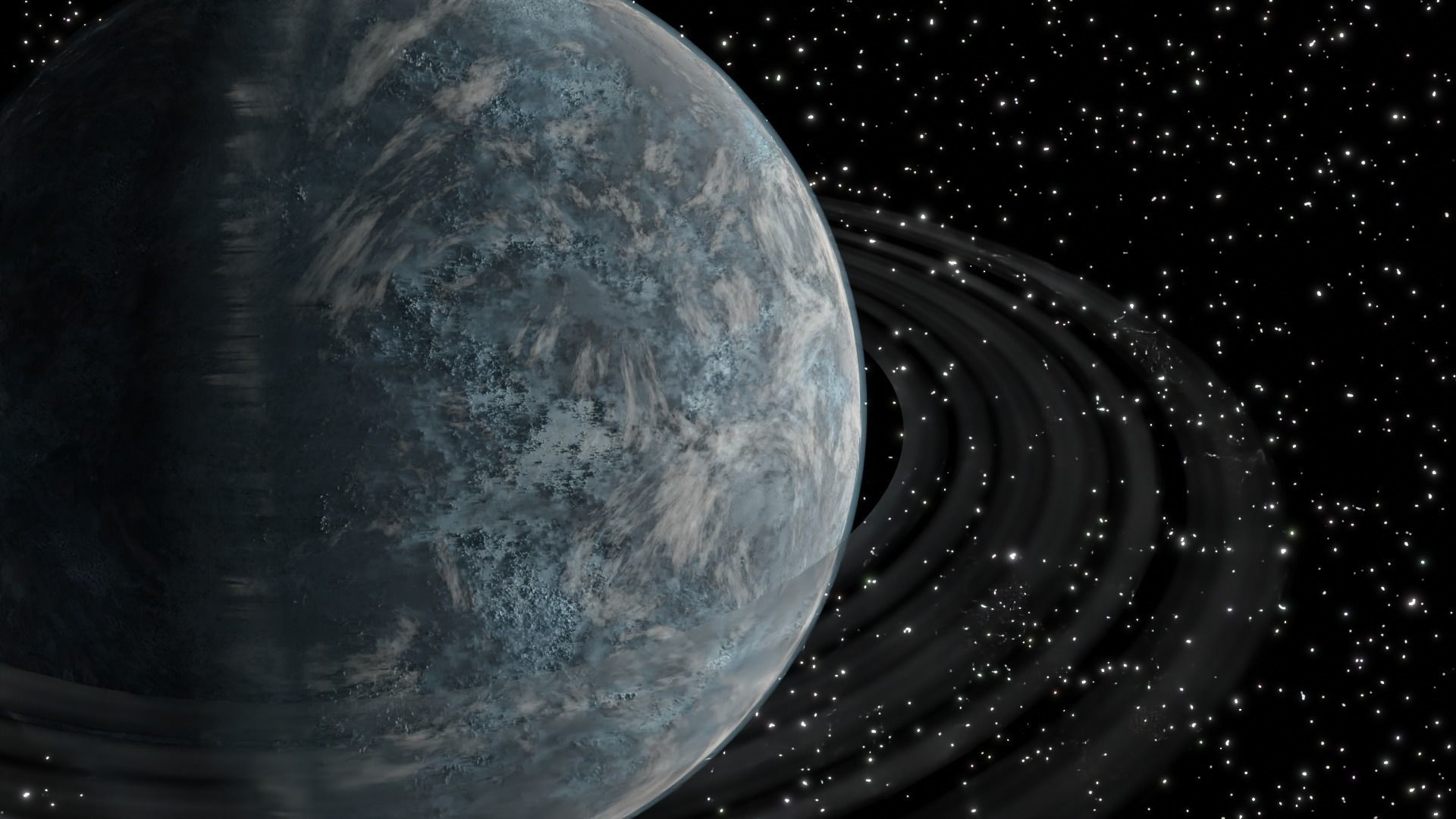 Sci Fi Planet with RIngs free 3D model | CGTrader