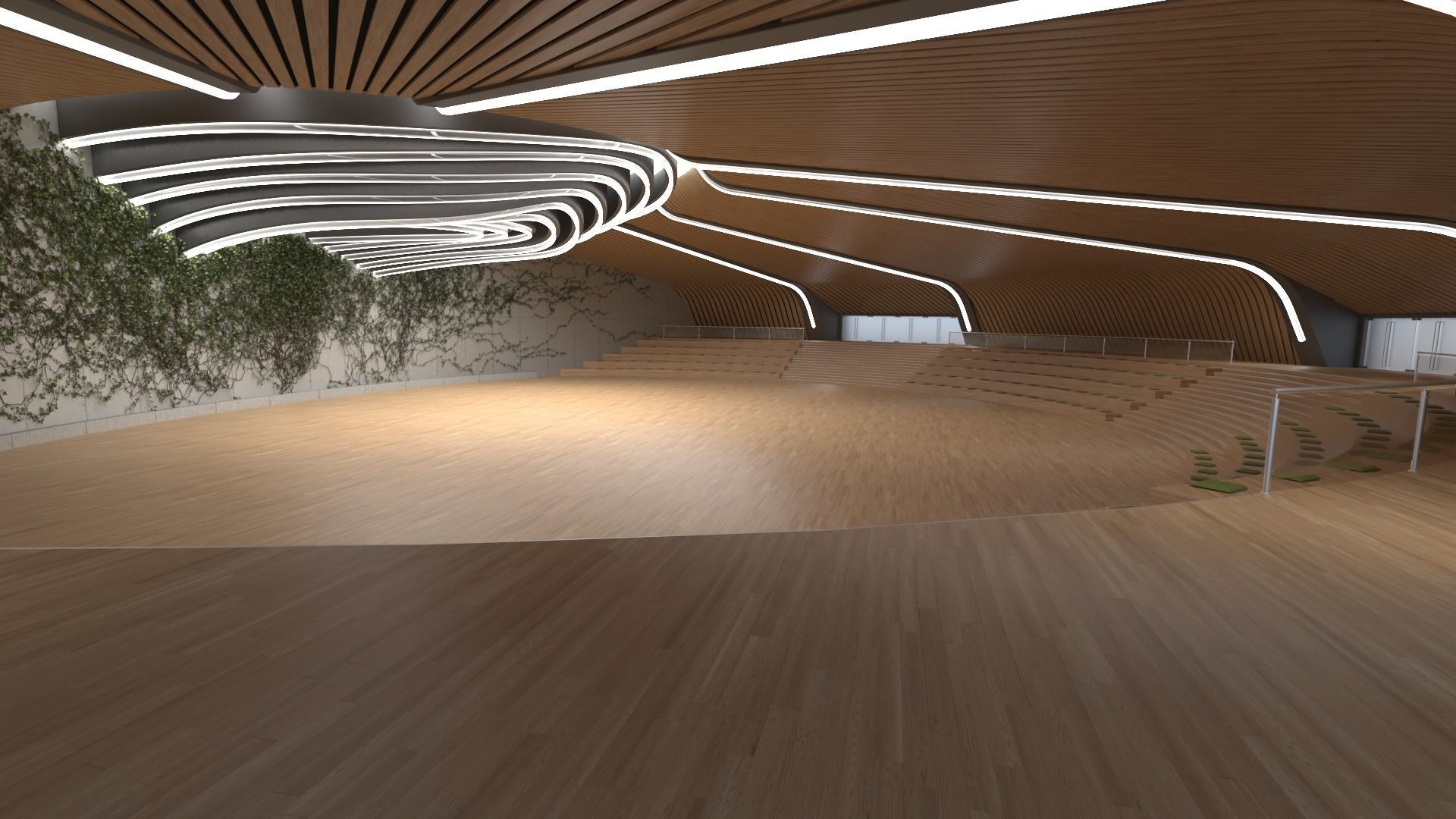 3D model Forum Hall VR / AR / low-poly | CGTrader