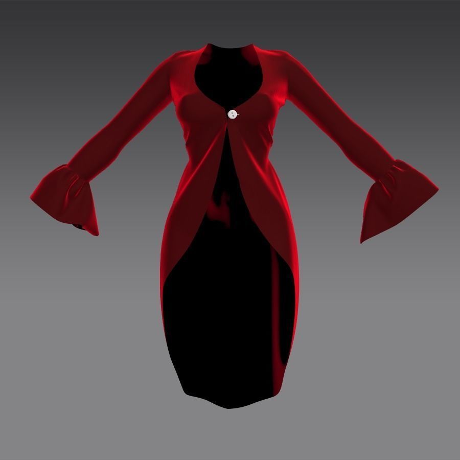 2000s Goth Outfit 3D model | CGTrader