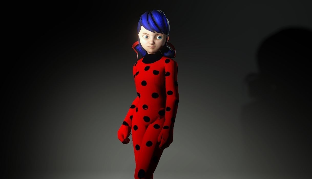 Miraculous Ladybug - Marinette 3D model animated rigged | CGTrader