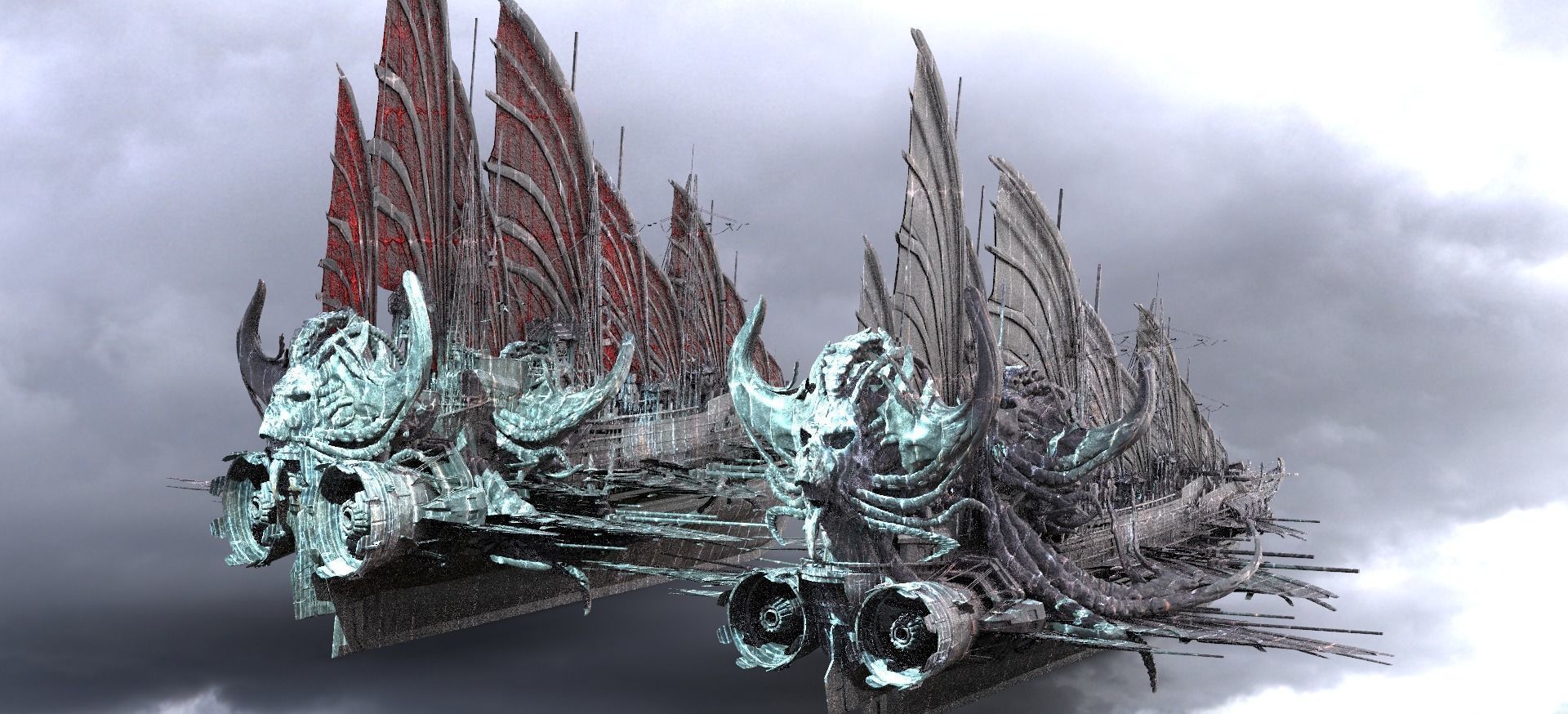 Cthulhu Airship 2 ships 3D model | CGTrader