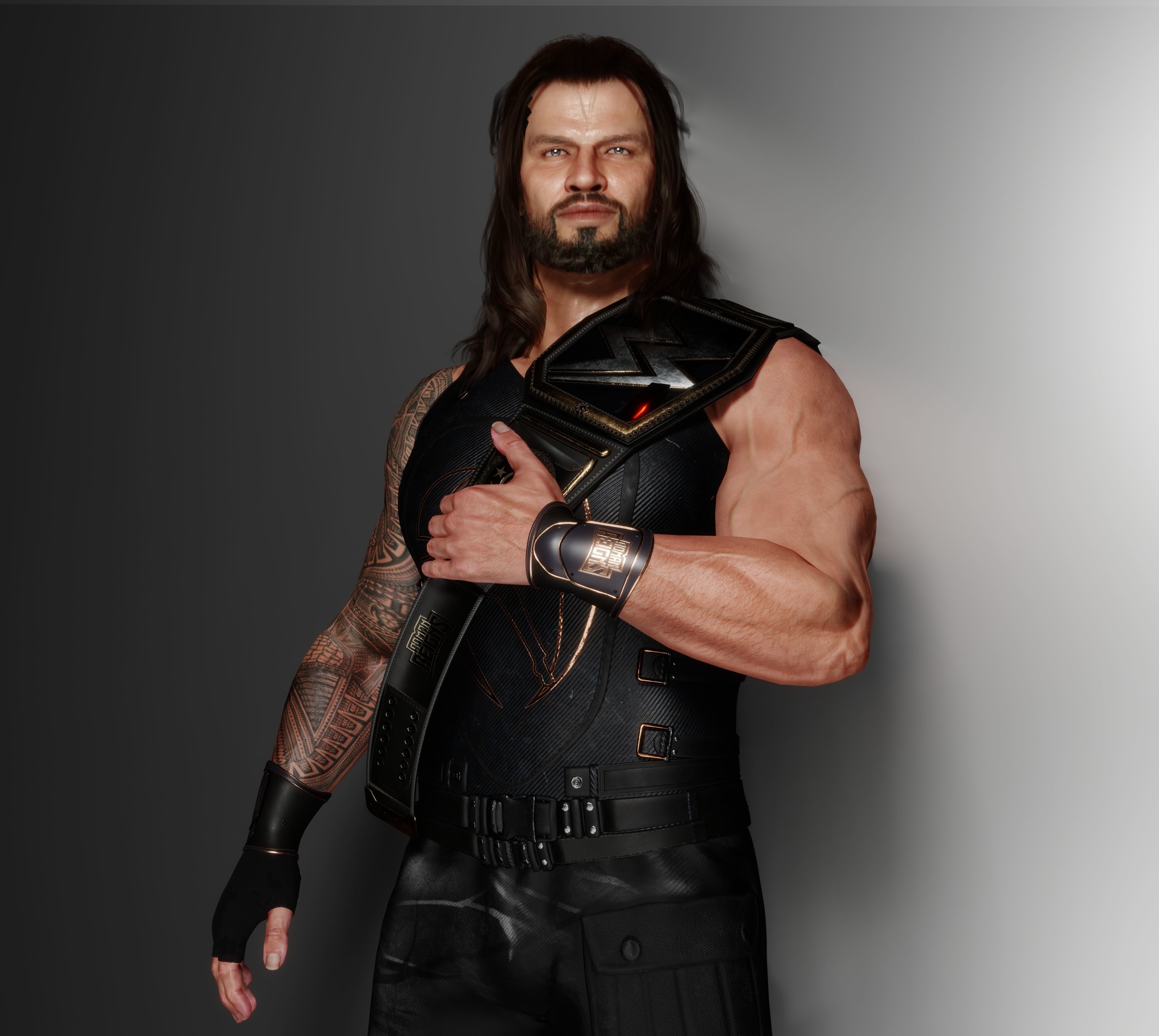 3D model Roman Reigns WWE VR / AR / low-poly | CGTrader