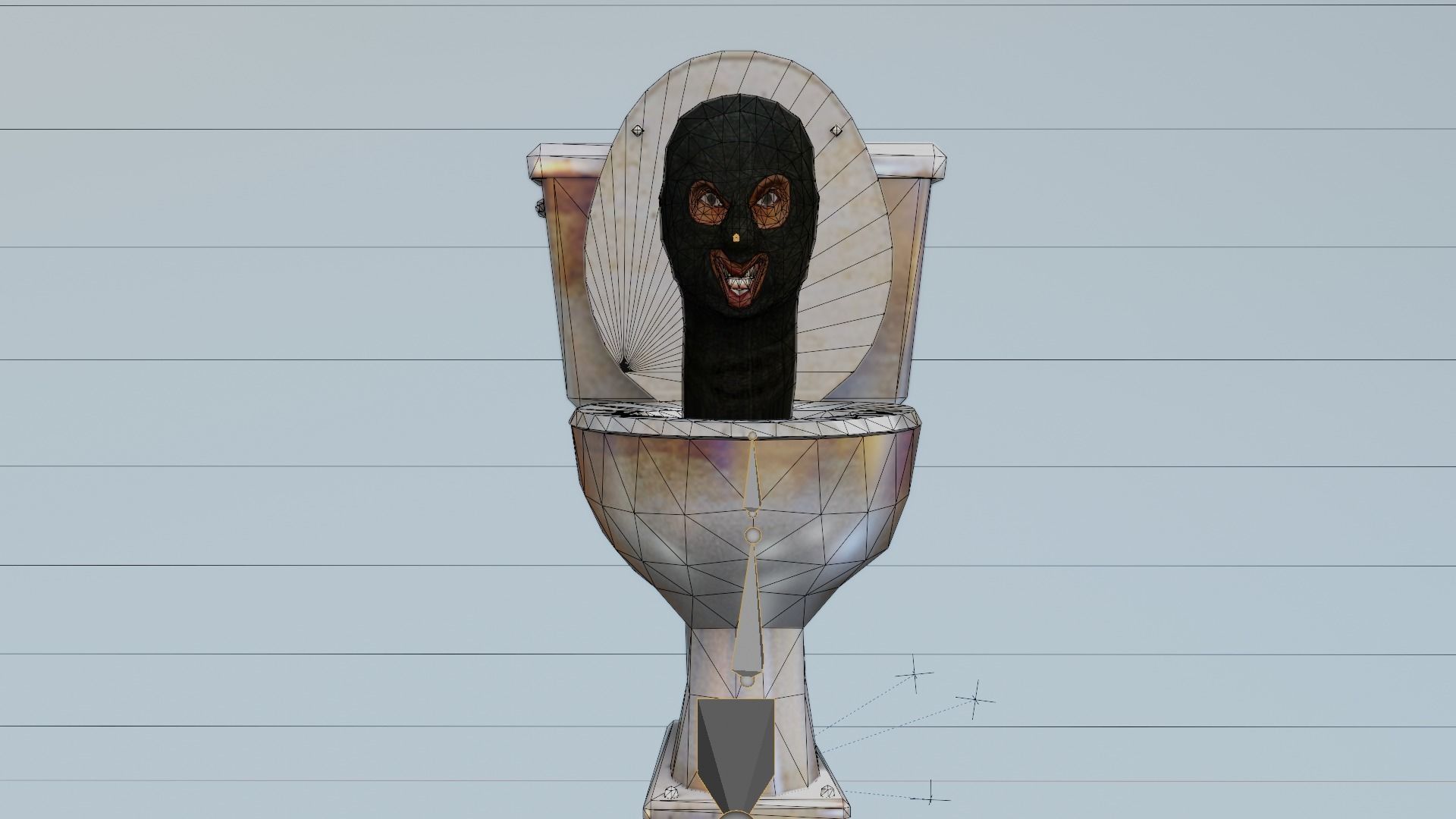 Skibidi toilet mask toilet man 3D model rigged | CGTrader