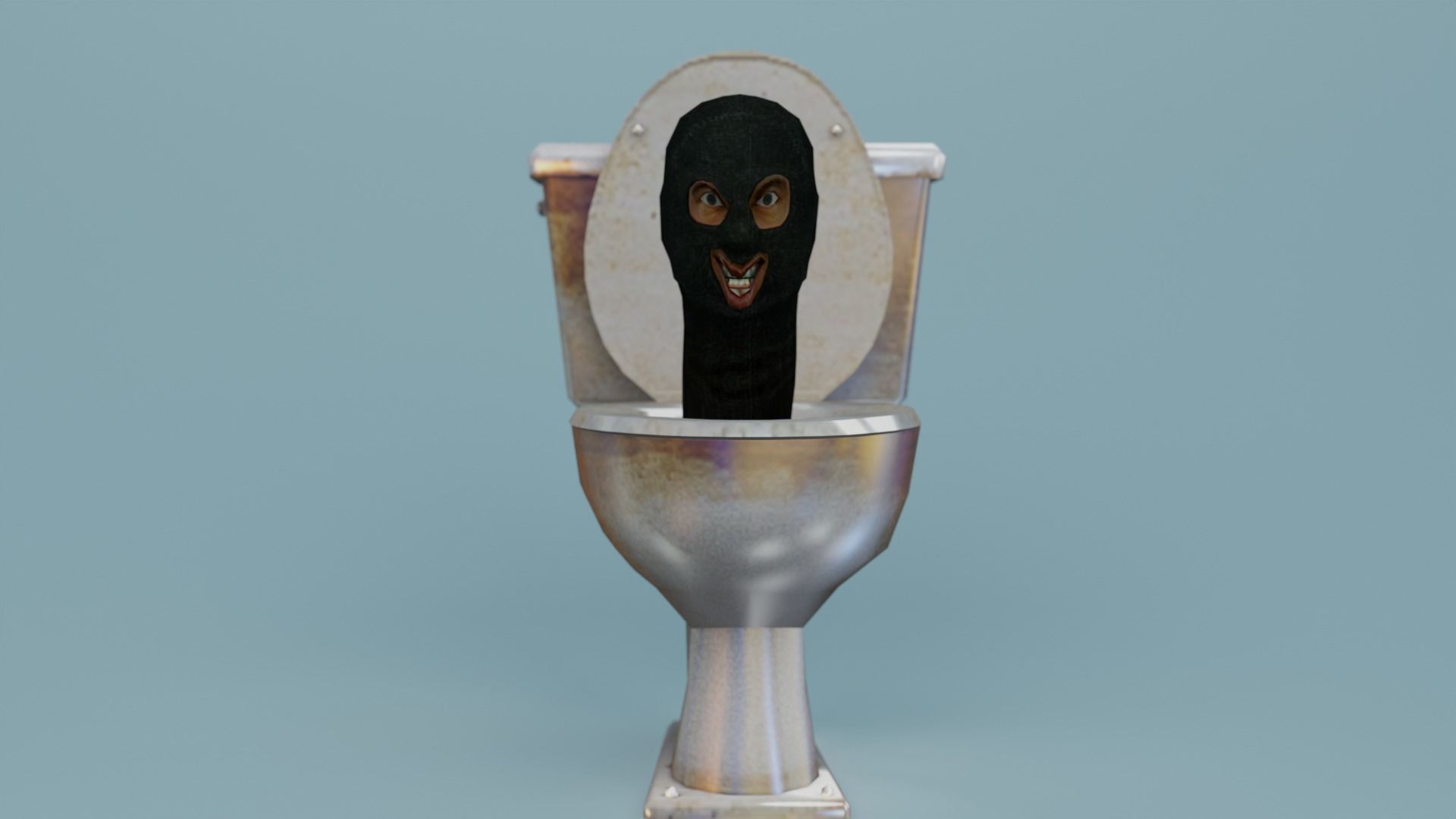 Skibidi toilet mask toilet man 3D model rigged | CGTrader