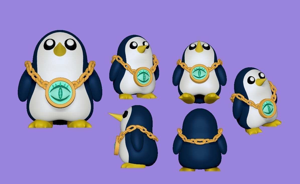 GUNTER AND RADIO - ADVENTURE TIME FanArt 3D model 3D printable | CGTrader