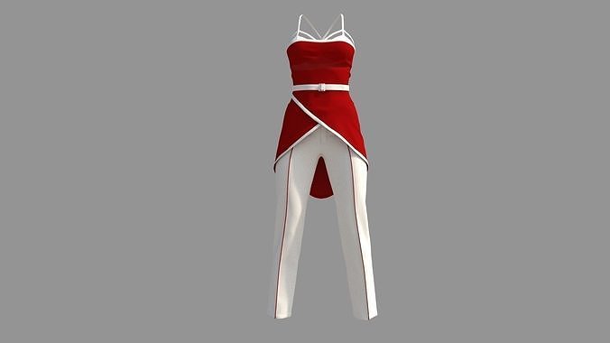 female outfit Dress clothes 3D model | CGTrader