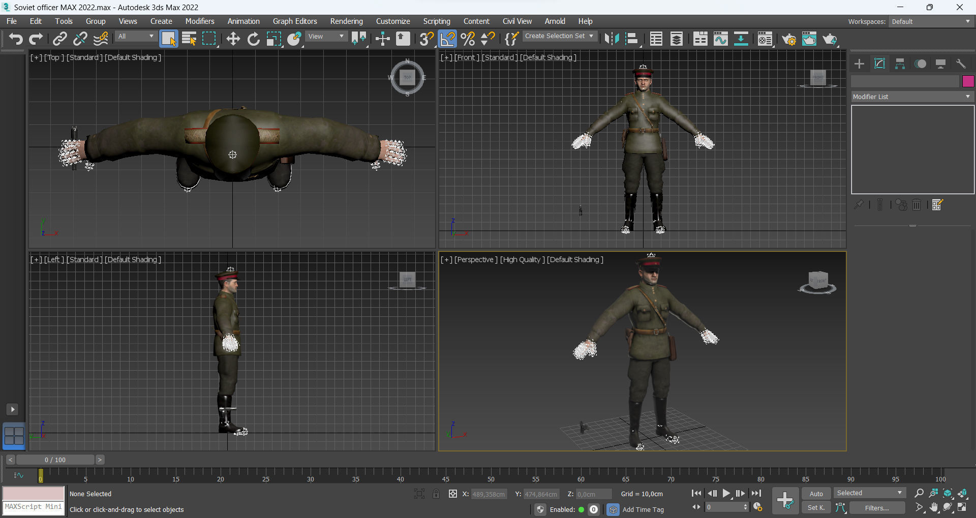 3D model Soviet Officer VR / AR / low-poly rigged animated | CGTrader