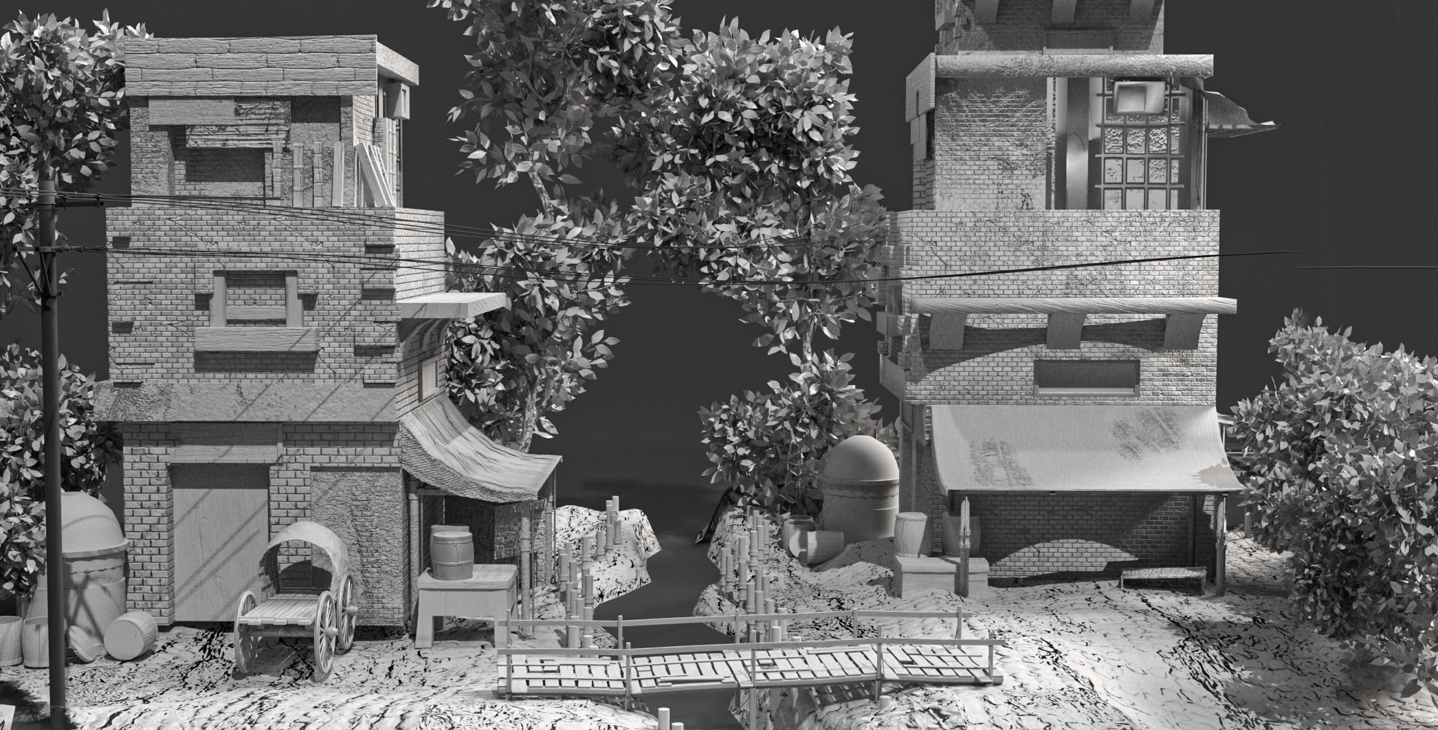 3D model COMICS HOUSE VR / AR / low-poly | CGTrader