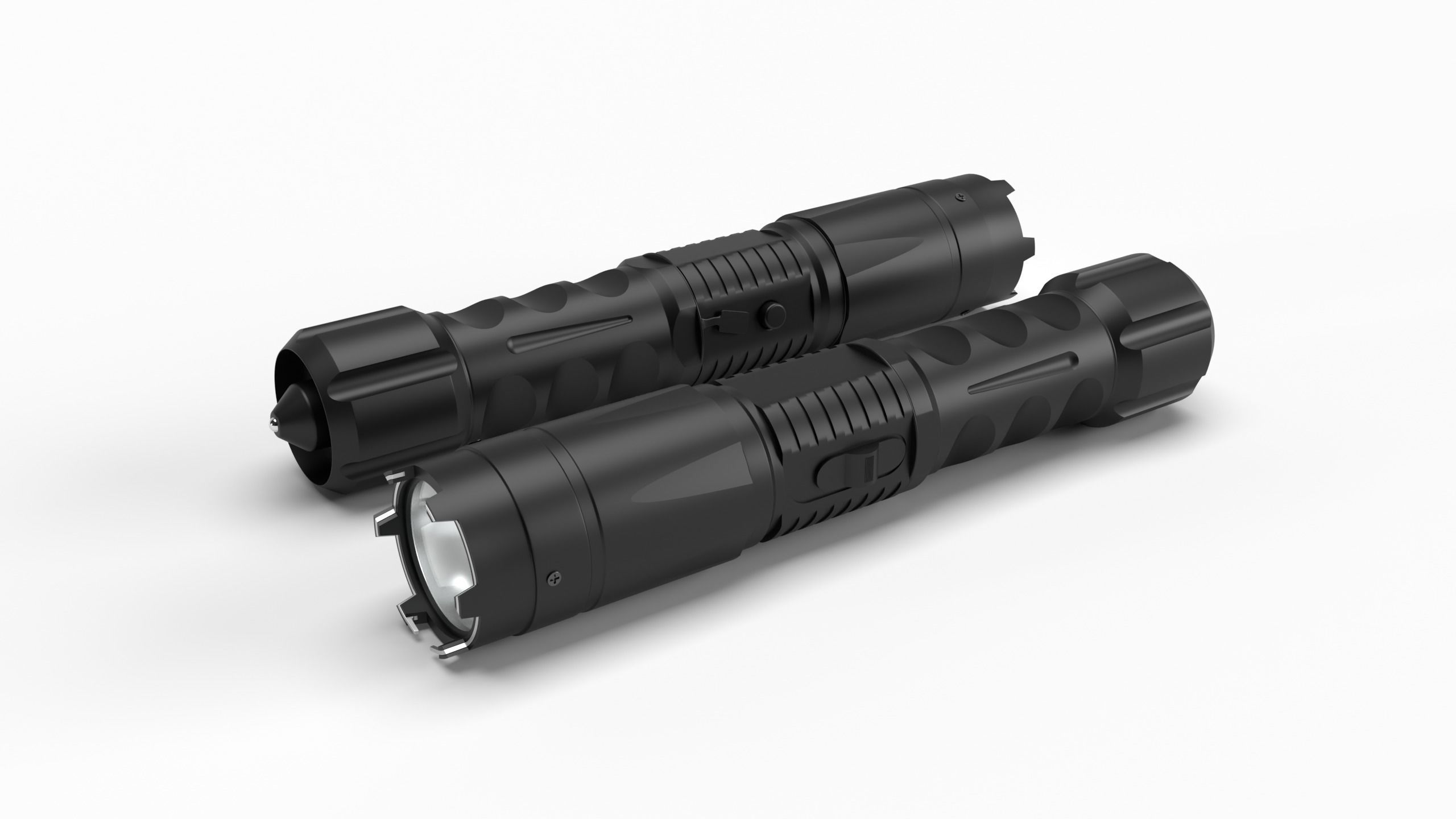 Stun Gun Flash Light with 3D Mockup 3D model | CGTrader