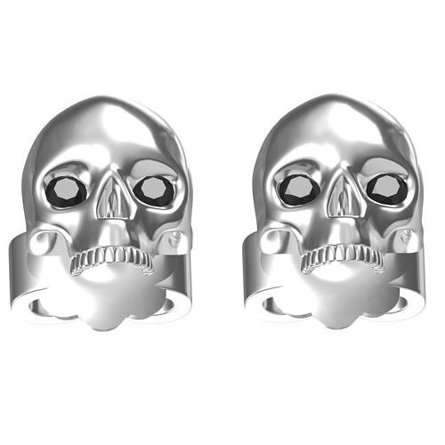 Black Diamond Skull Earring 3D model 3D printable | CGTrader