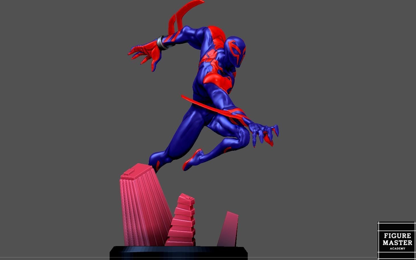 SPIDERMAN 2099 POS ACROSS THE SPIDERVERSE MIGUEL OHARA 3D model 3D ...