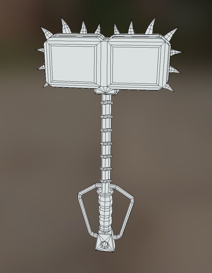 3D model Weapon Hammer Stylized VR / AR / low-poly | CGTrader