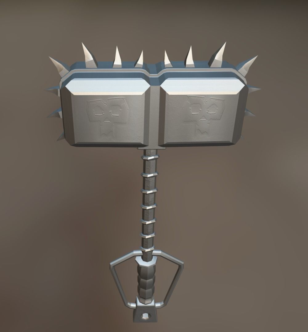 3D model Weapon Hammer Stylized VR / AR / low-poly | CGTrader
