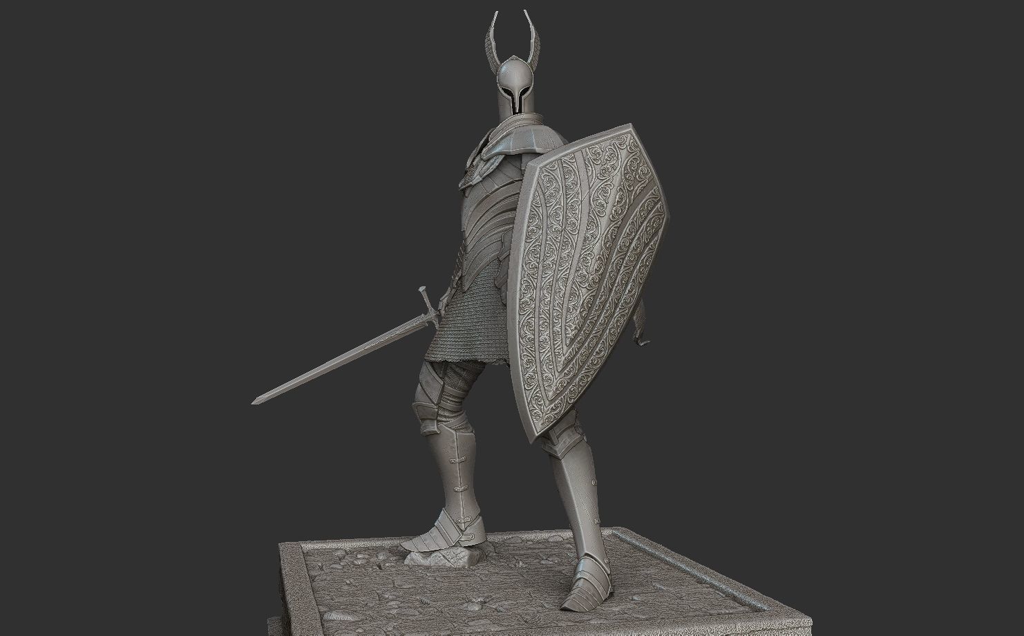 Silver Knight - Dark Souls 3D Print Statue 3D model 3D printable | CGTrader