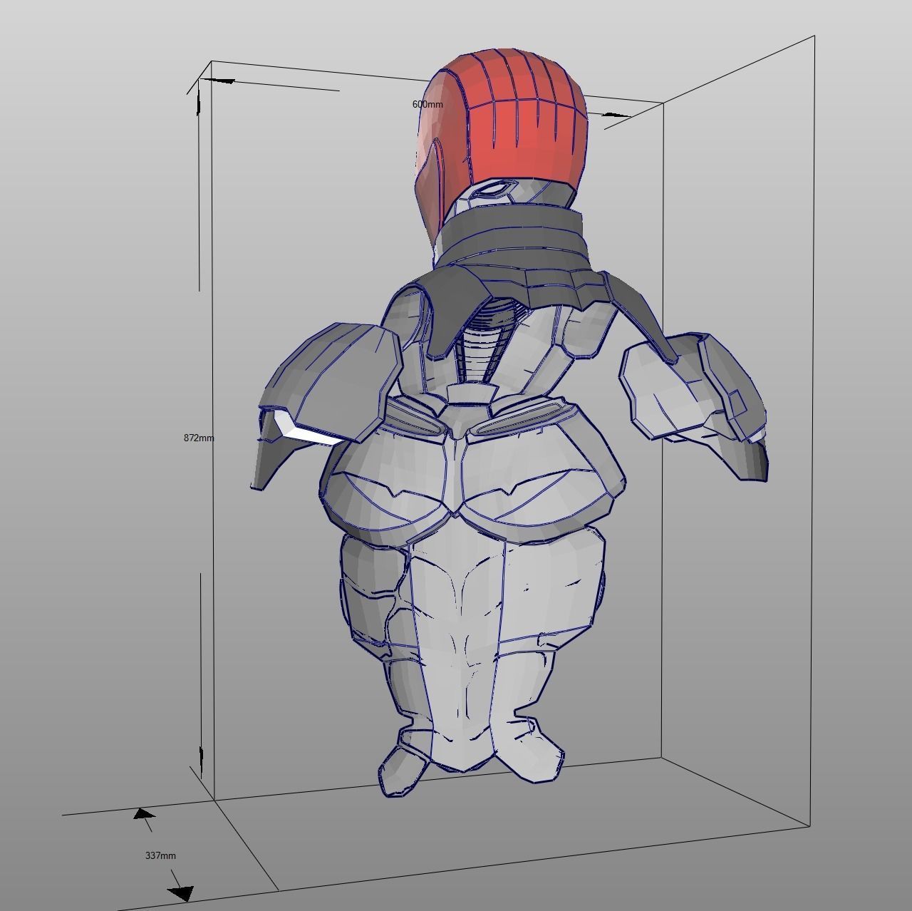 3D model Red Hood Robin Jason Todd Cosplay Pepakura Foam Full VR / AR ...