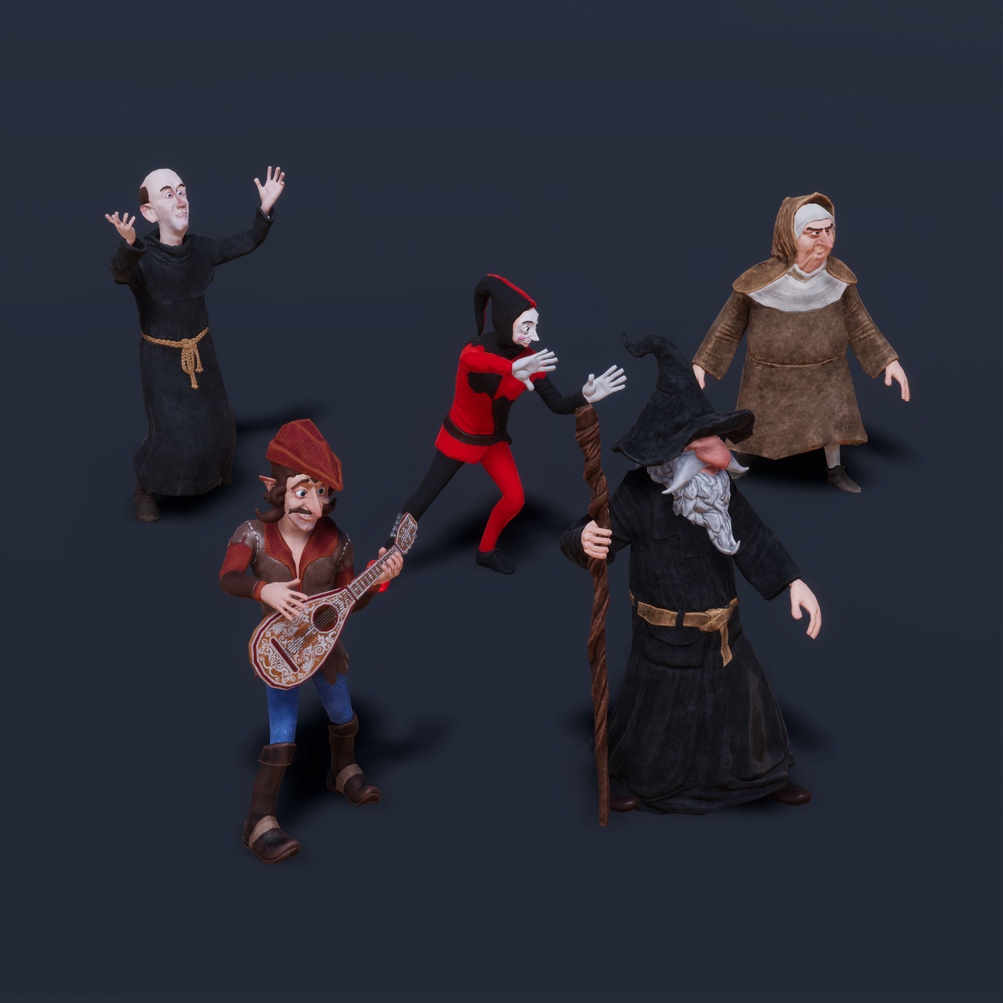 3D model MEDIEVAL STYLIZED CHARACTERS VOL 3 - ARTISTS VR / AR / low ...