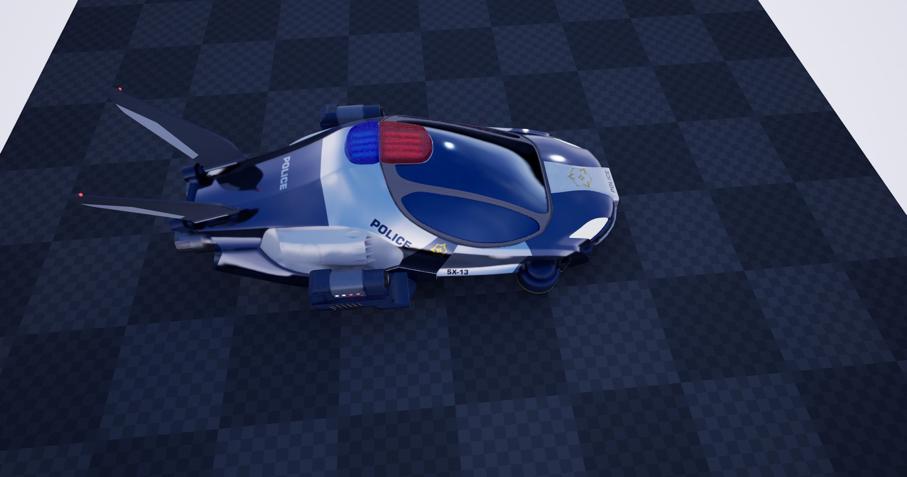 3D model Sci Fi Police Vehicle VR / AR / low-poly | CGTrader