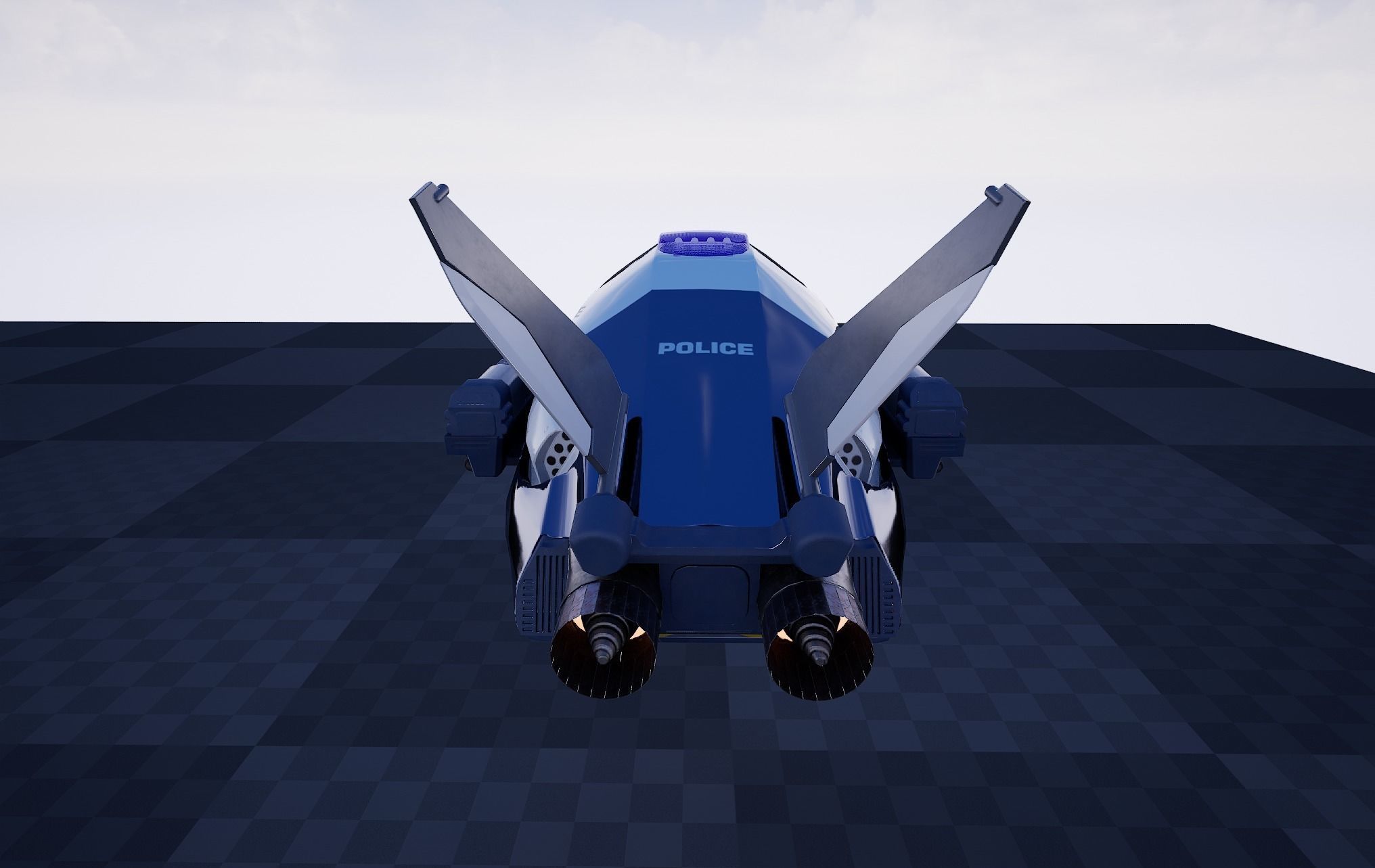 3D model Sci Fi Police Vehicle VR / AR / low-poly | CGTrader