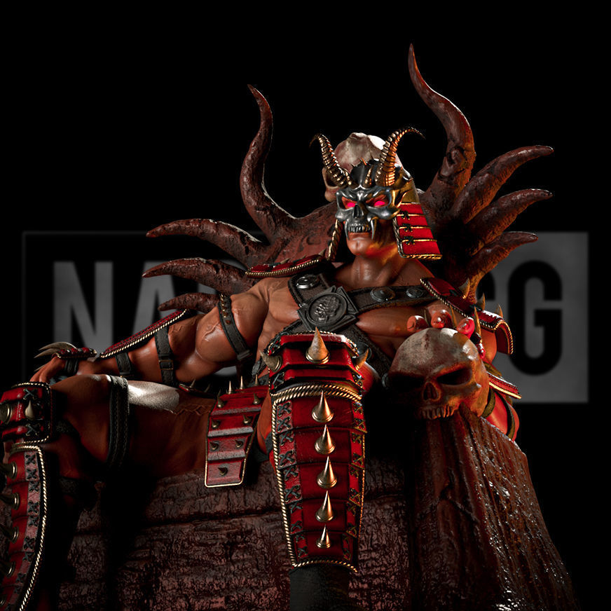 Fan Art Shao Kahn on Throne - MK - Statue 3D model 3D printable | CGTrader
