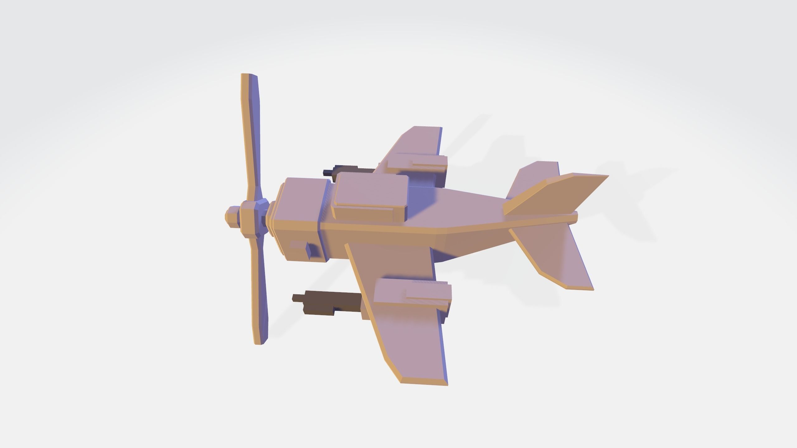 3D model Box propeller plane VR / AR / low-poly | CGTrader