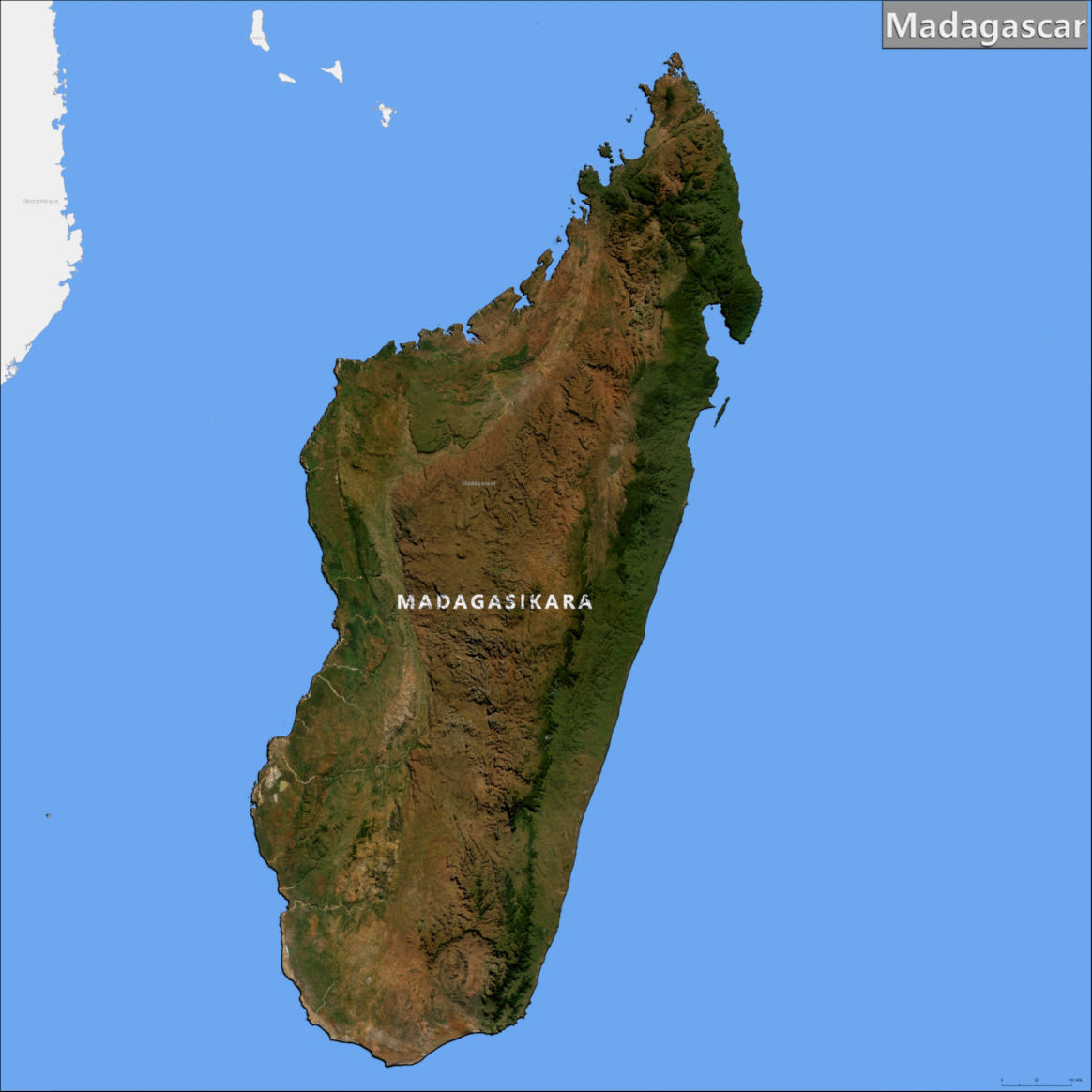 Madagascar Terrain Topography Elevation DEM Geography Landscape 3D ...