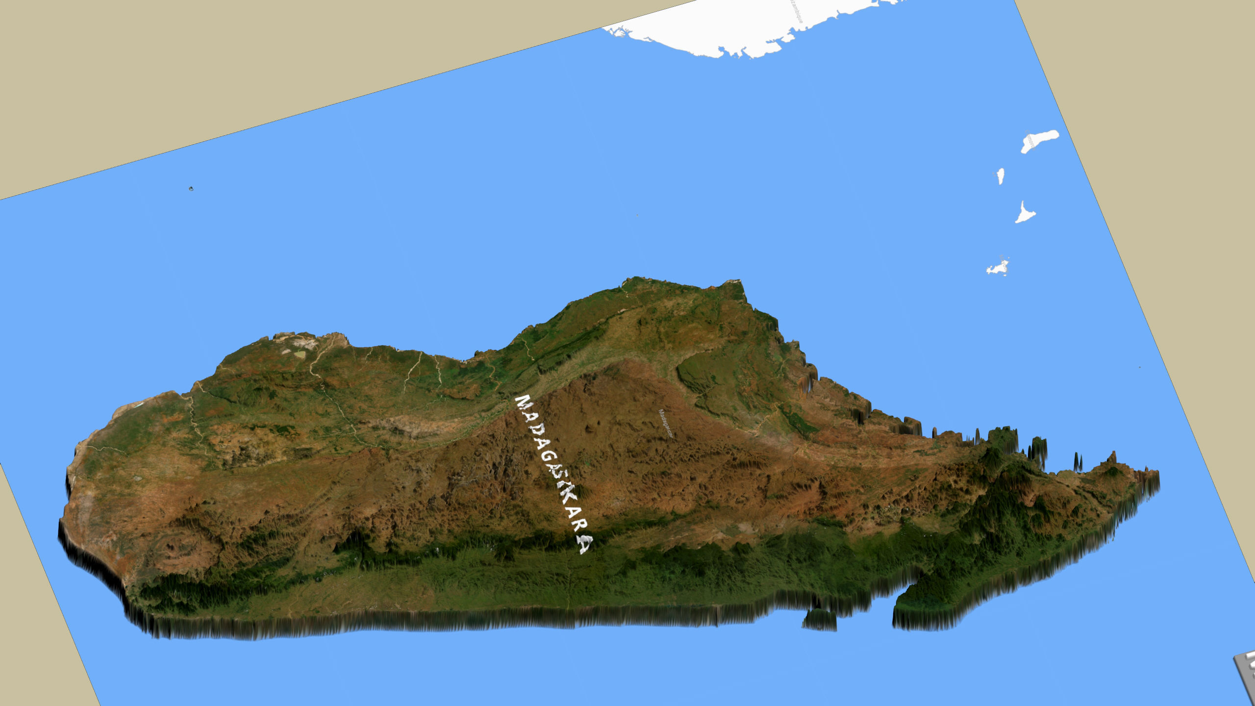 Madagascar Terrain Topography Elevation DEM Geography Landscape 3D ...