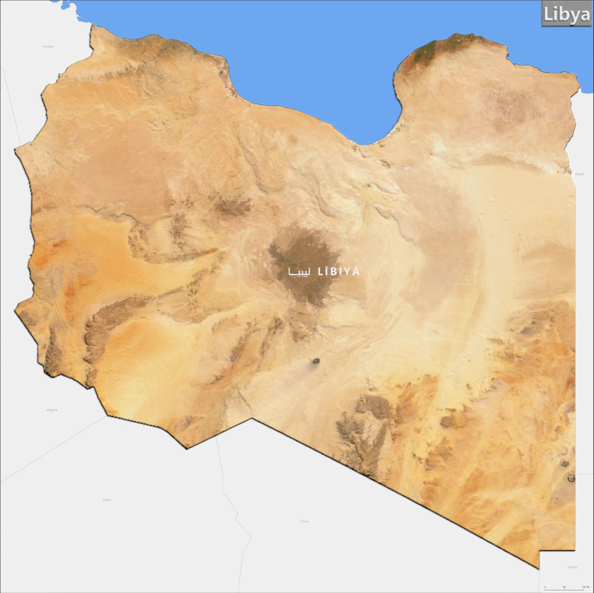 Libya Terrain Topography Elevation DEM Geography Landscape 3D model ...