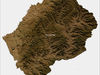 Lesotho Terrain Topography Elevation DEM Geography Landscape 3D model ...