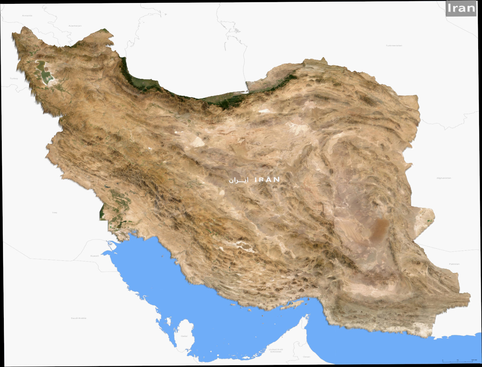 Iran Terrain Topography Elevation DEM Geography Landscape 3D model ...
