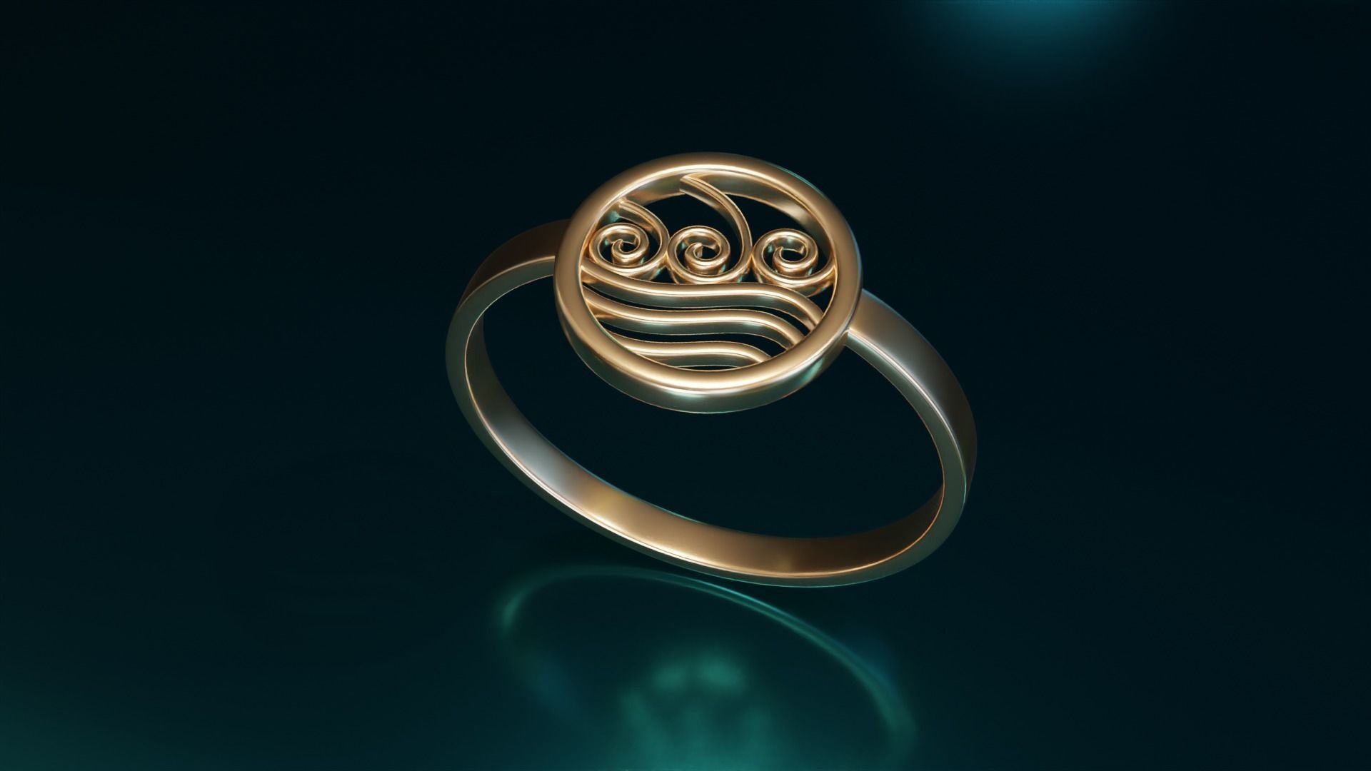 ATLA water tribe Ring 3D model 3D printable | CGTrader