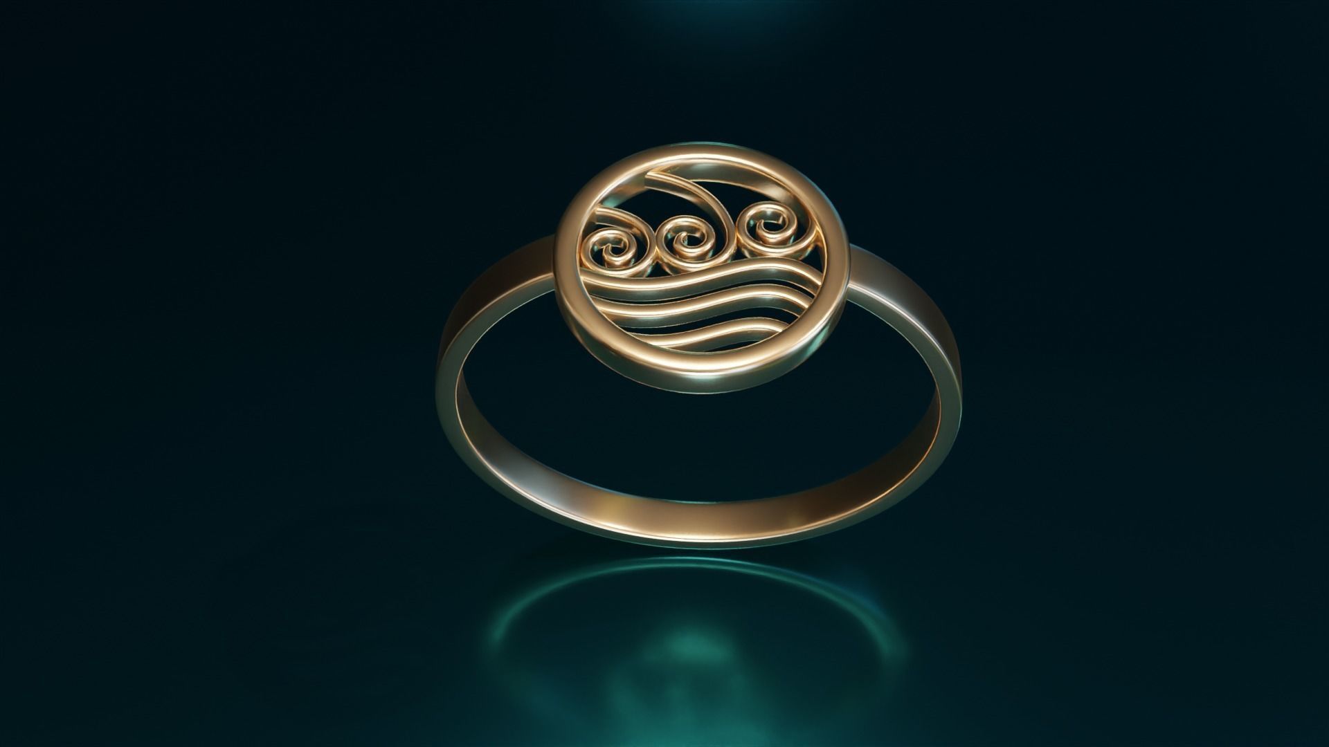 ATLA water tribe Ring 3D model 3D printable | CGTrader
