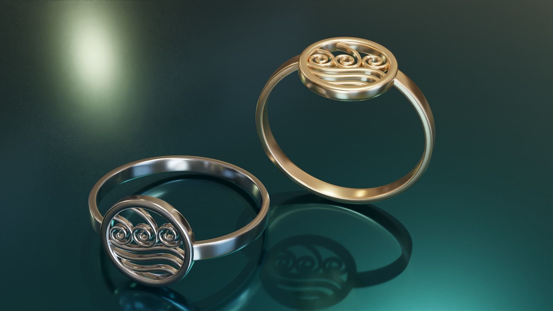 ATLA water tribe Ring 3D model 3D printable | CGTrader