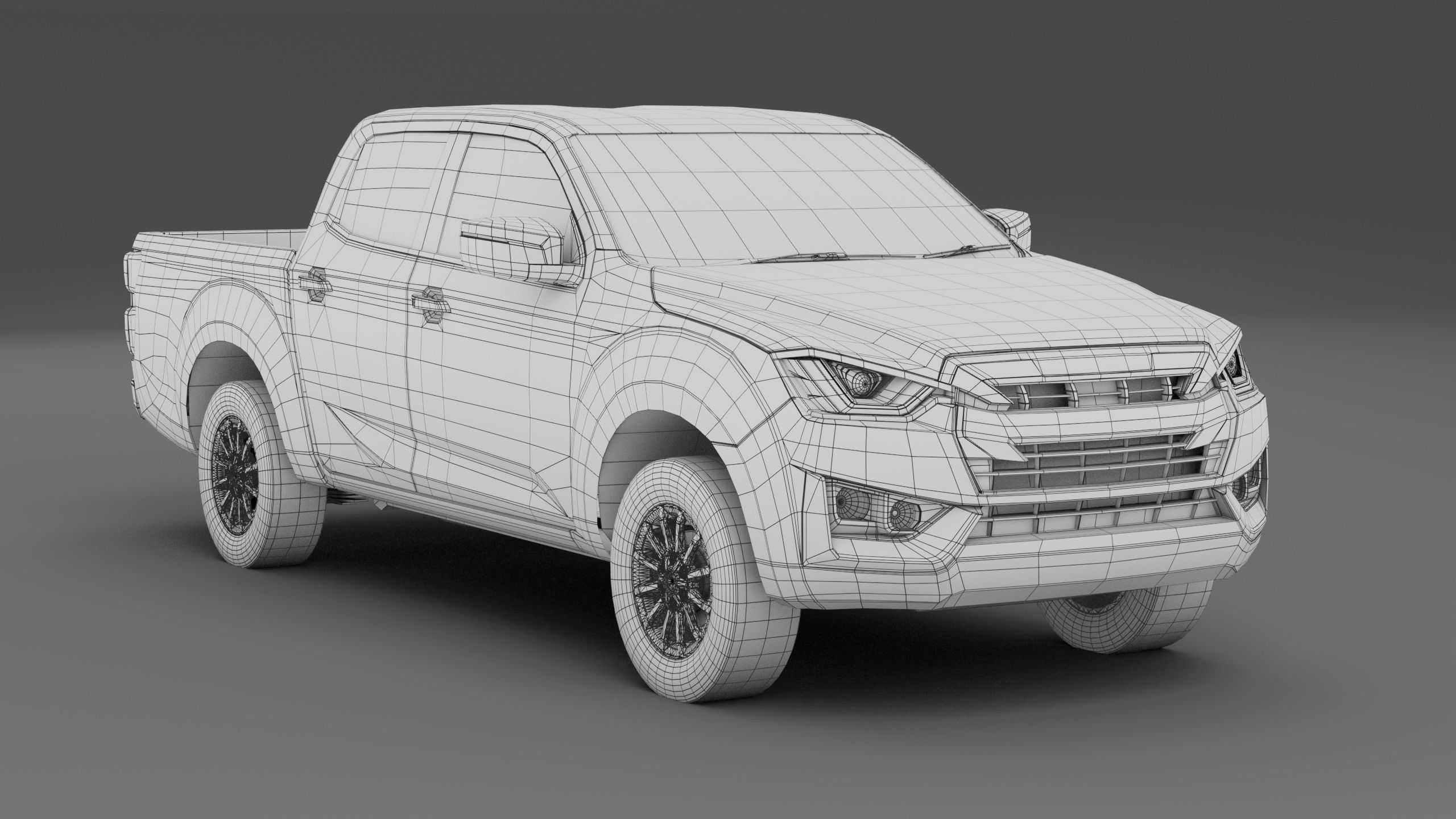 3D model isuzu dmax 2020 cab4 VR / AR / low-poly | CGTrader