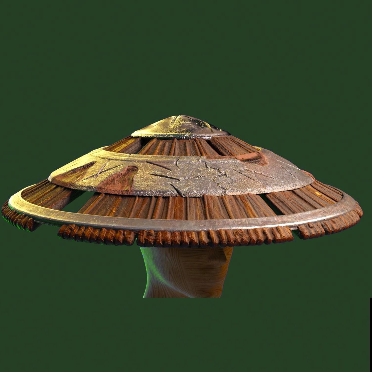 japanese hat 3D model 3D printable | CGTrader