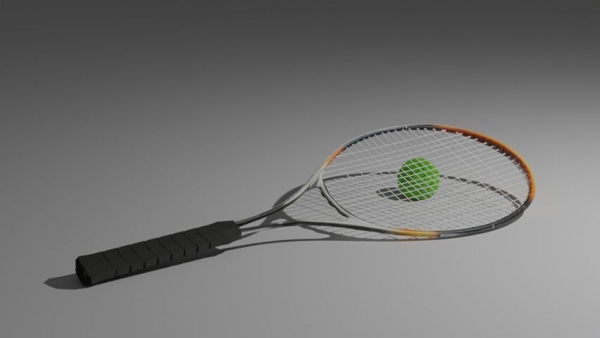 3d Tennis Racket and ball free 3D model | CGTrader