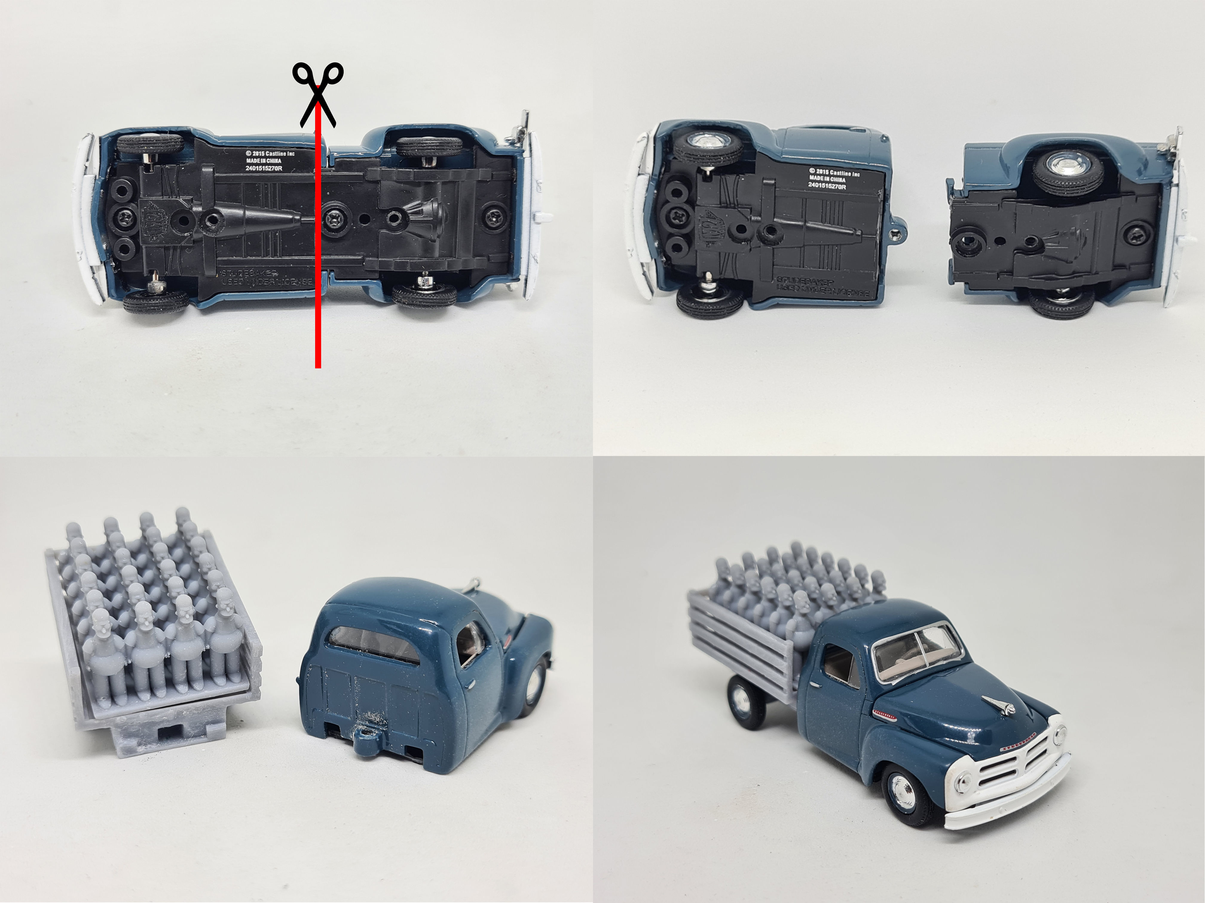 THE SIMPSONS HOMERO HOMER CLONES STUDEBAKER BED M2 MACHINES 1 64 3D ...